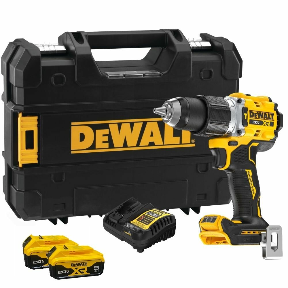 Аккумуляторная дрель-шуруповёрт DeWALT DCD806P2, 20В, с двумя аккумуляторами, в кейсе