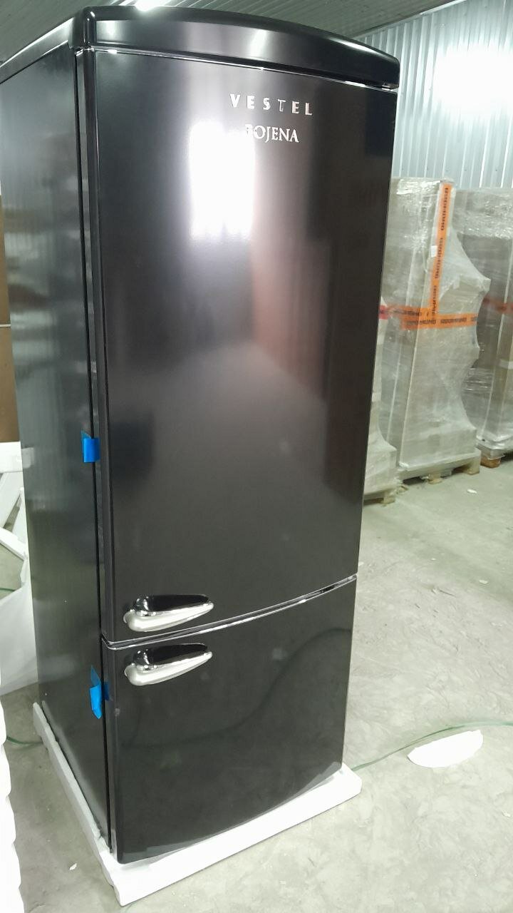 Холодильник VESTEL BFR 482 NFMCRC черный ретро, FNF, 190х71 см (уценка)