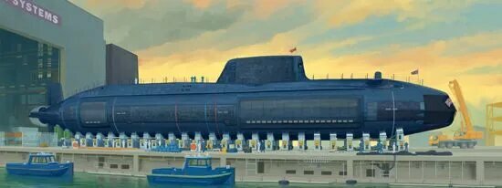 1/144 Британская атомная подводная лодка "Astute" Сборочная модель