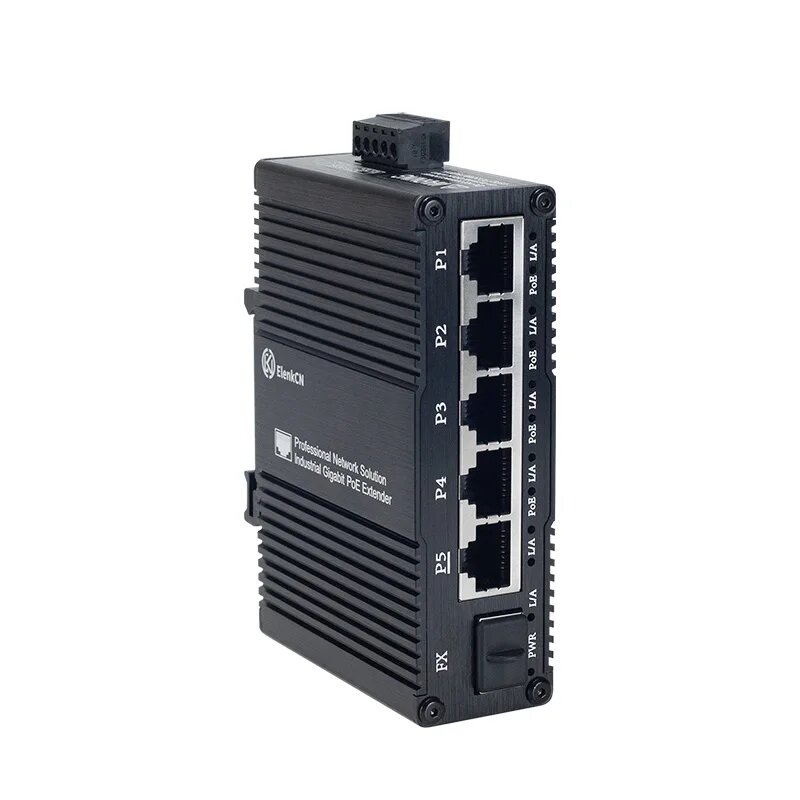 ElenkUN Мини PoE удлинитель 30Вт 1 в 4 90W PoE Extender