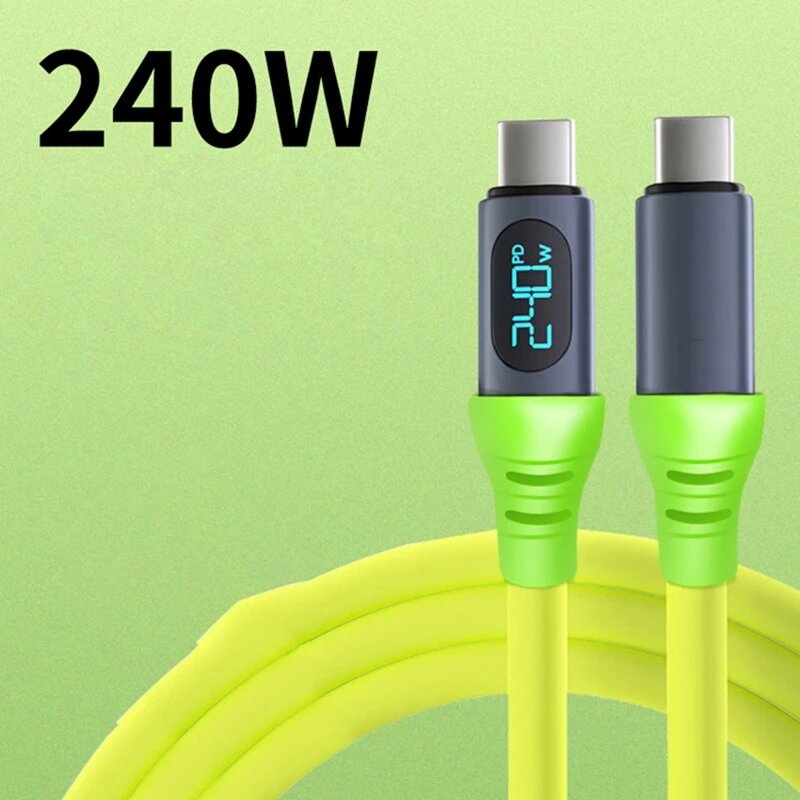 Кабель USB Type-C Dual Type-C Green 240W 6A