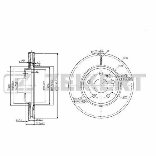 Диск тормозной ZEKKERT bs5050