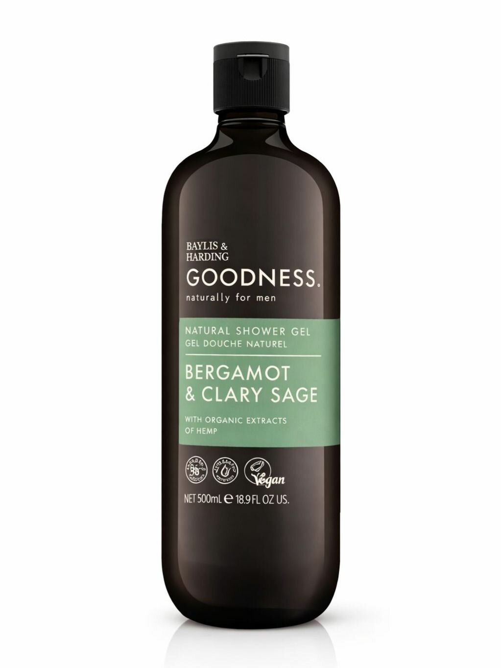 Baylis & Harding, Goodness Men Bergamot & Clary Sage, Гель для душа, 500 мл