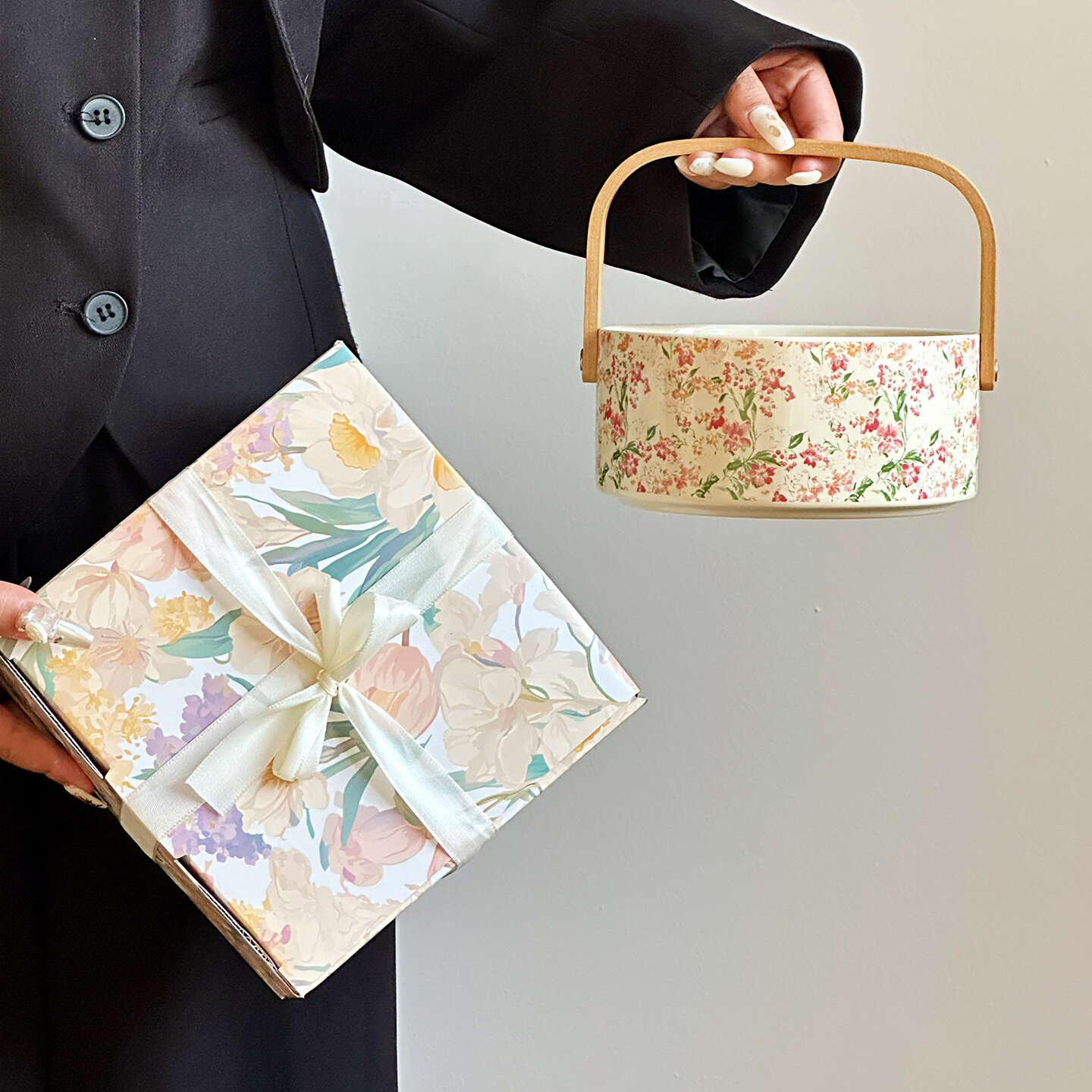 Винтажная керамическая корзина для фруктов и сухофруктов для домашнего использования, для журнального столика в гостиной, поднос для закусок, подарочный предмет.