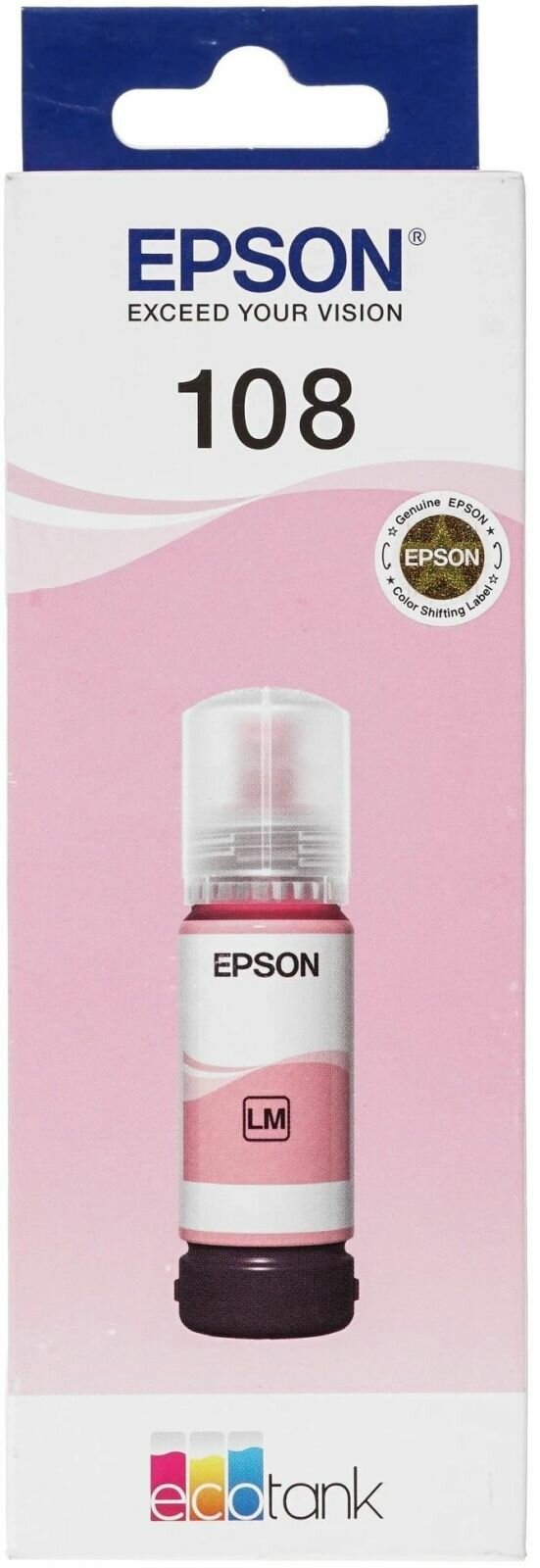 Чернила Epson 108 светло-пурпурный, объем 70 мл, для L8050, L18050 (C13T09C64A)