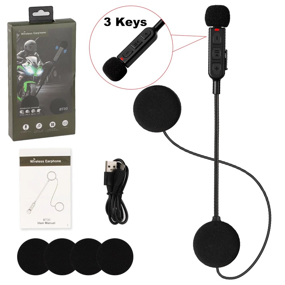 Bluetooth-гарнитура NYF BT30 3 KEY, мотогарнитура