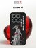Черный матовый чехол на Xiaomi 17 / Сяоми 17 с принтом Самурай в стиле аниме