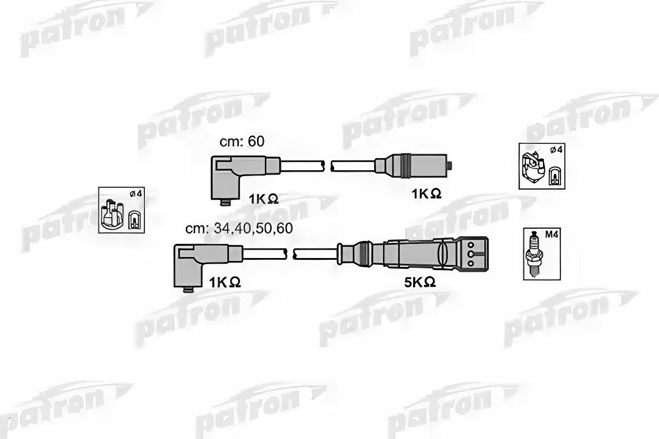Высоковольтные провода зажигания, для Фольксваген Поло Variant, Пассат B3 B4, Гольф 3