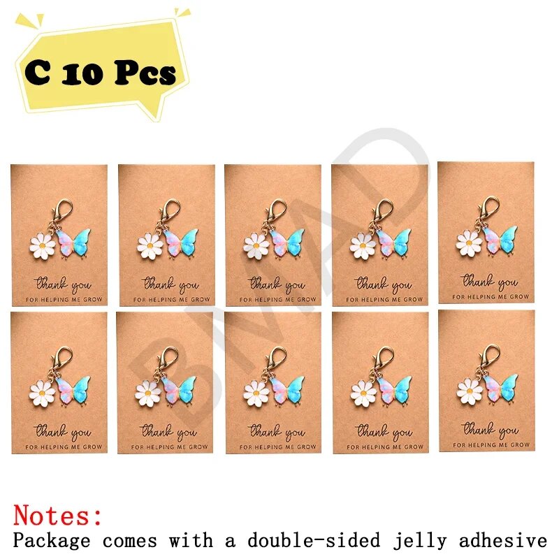 Мини-брелоки с бабочками и одуванчиками C-10PCS