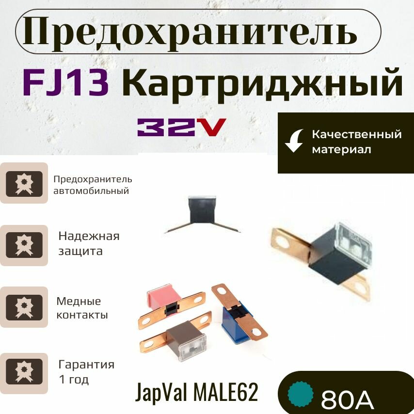 Предохранитель картриджный FJ13 80 Ампер
