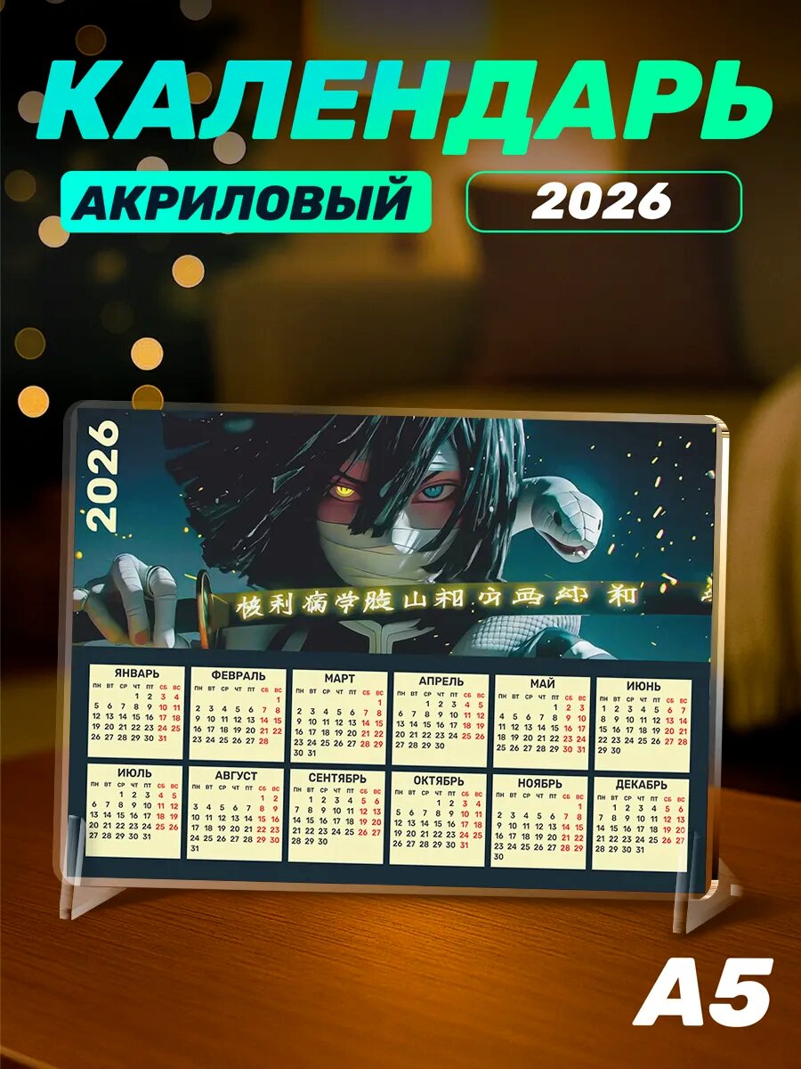 Календарь 2026 настольный Клинок рассекающий демонов Игуро