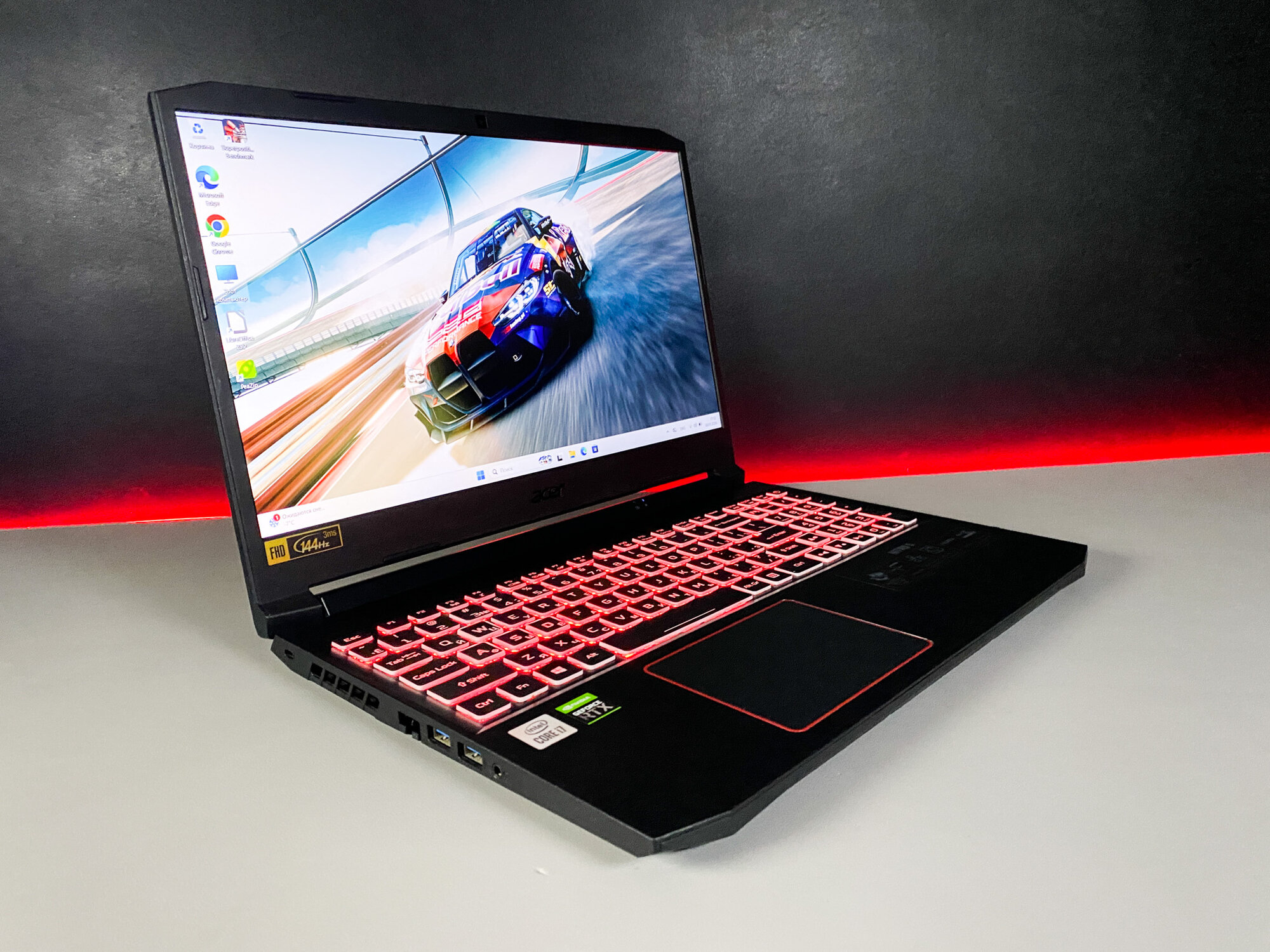 Игровой Ноутбук Acer Nitro 15.6"144Hz/Intel Core i7-10750H 6/12*2.60-5.00GHz/RTX 3060-6Gb/16Gb/SSD120Gb+HDD500Gb