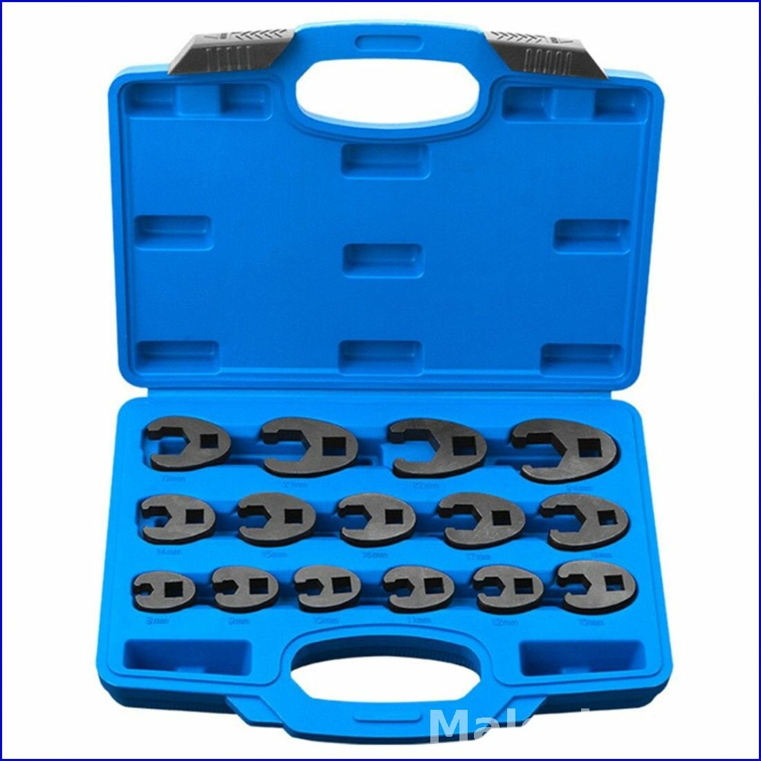 Набор ключей разрезных односторонних 3/8" 8-19 мм; 1/2" 21-24мм 15шт