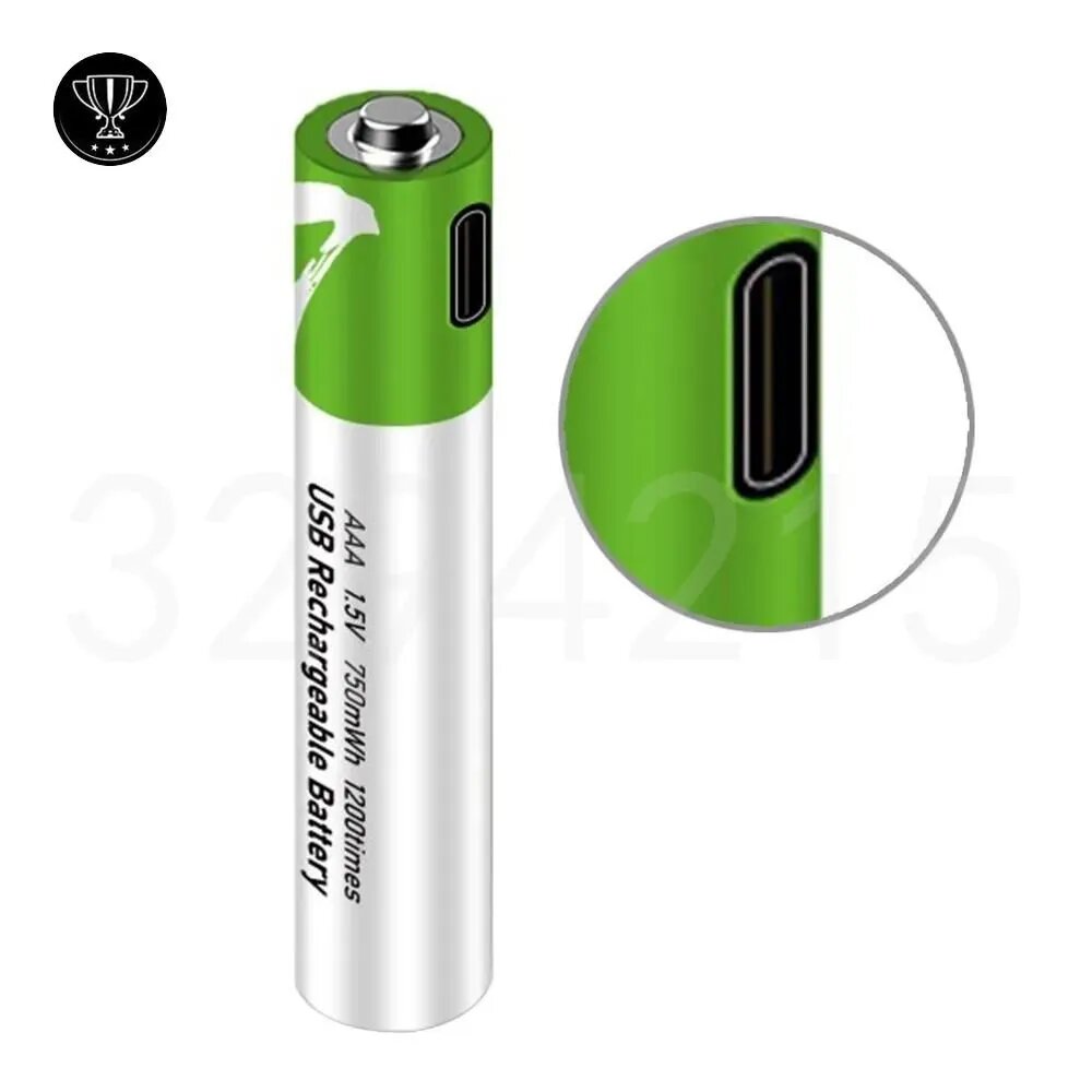 GM 1 коробка перезаряжаемых батареек типа c с разъемом AAA напряжением 1,5 В-4 шт.