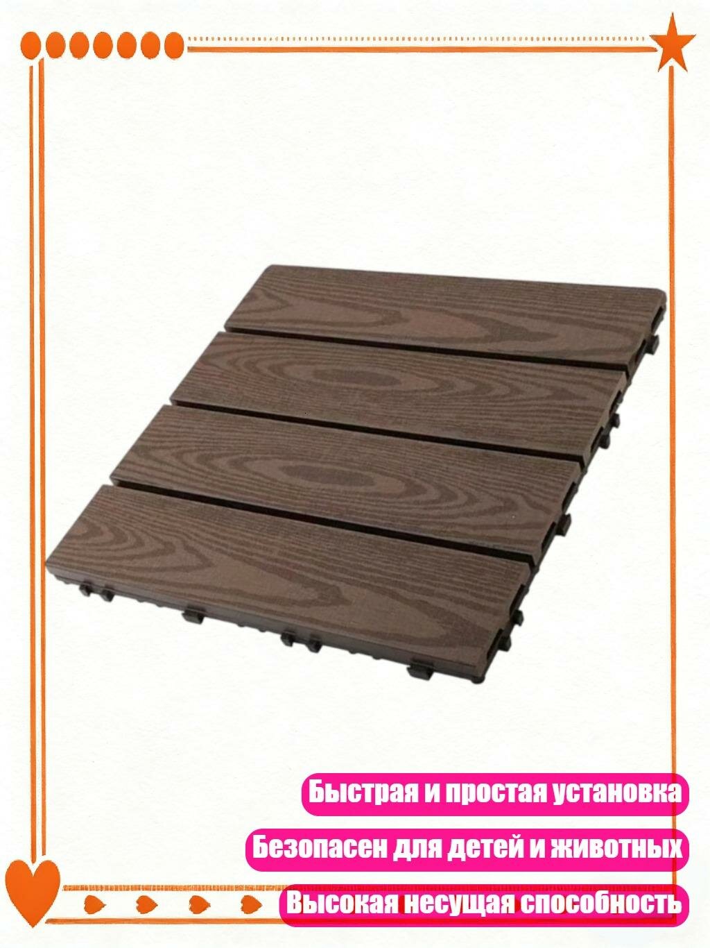 Тяжёлые деревянные плиты для настила, Текстура темного дерева