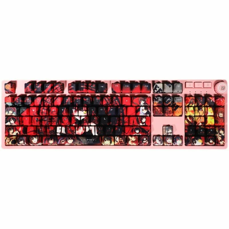 Keycaps Date A Live Tokisaki Kurumi PBT Dye Sublimation Cherry Profile MX