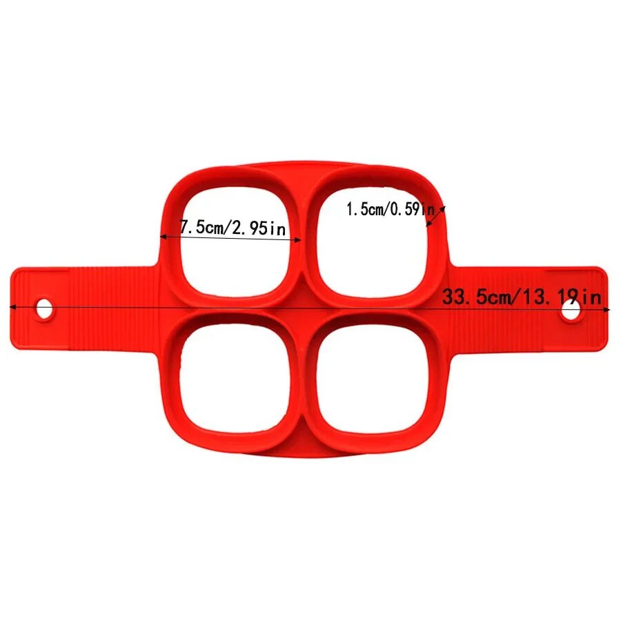 Силиконовая форма для яиц и блинов 4Hole Square B12838E