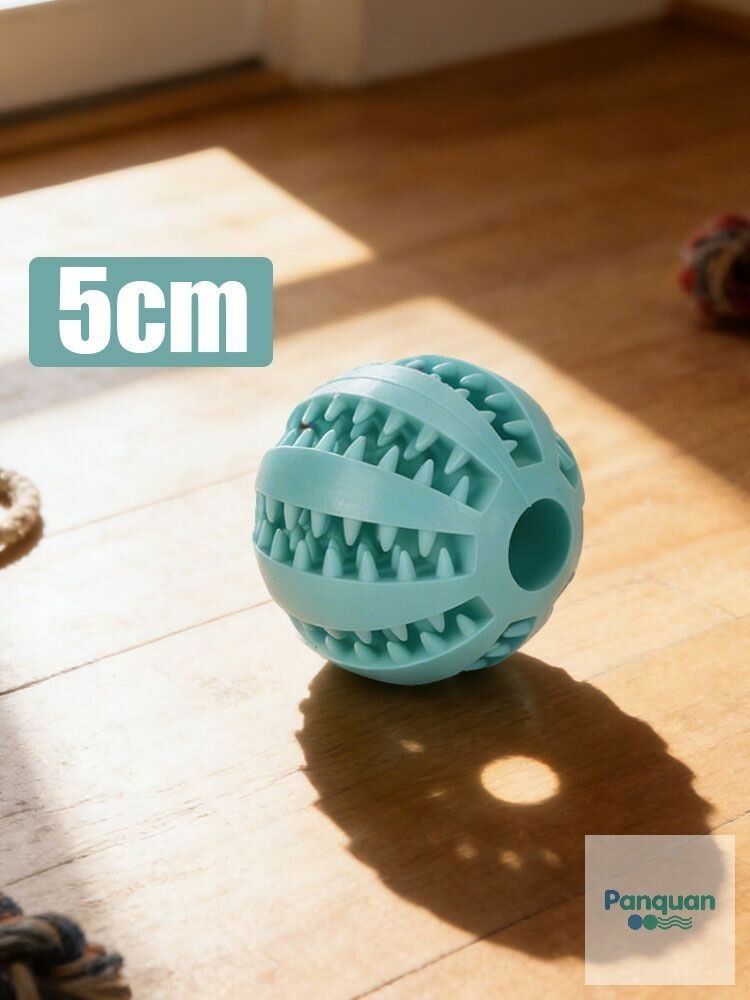 Эксклюзивный каучуковый мячик 6 см мятного оттенка, предназначенный для развивающих игр щенков и котят, а также взрослых собак мелких, средних и крупных пород