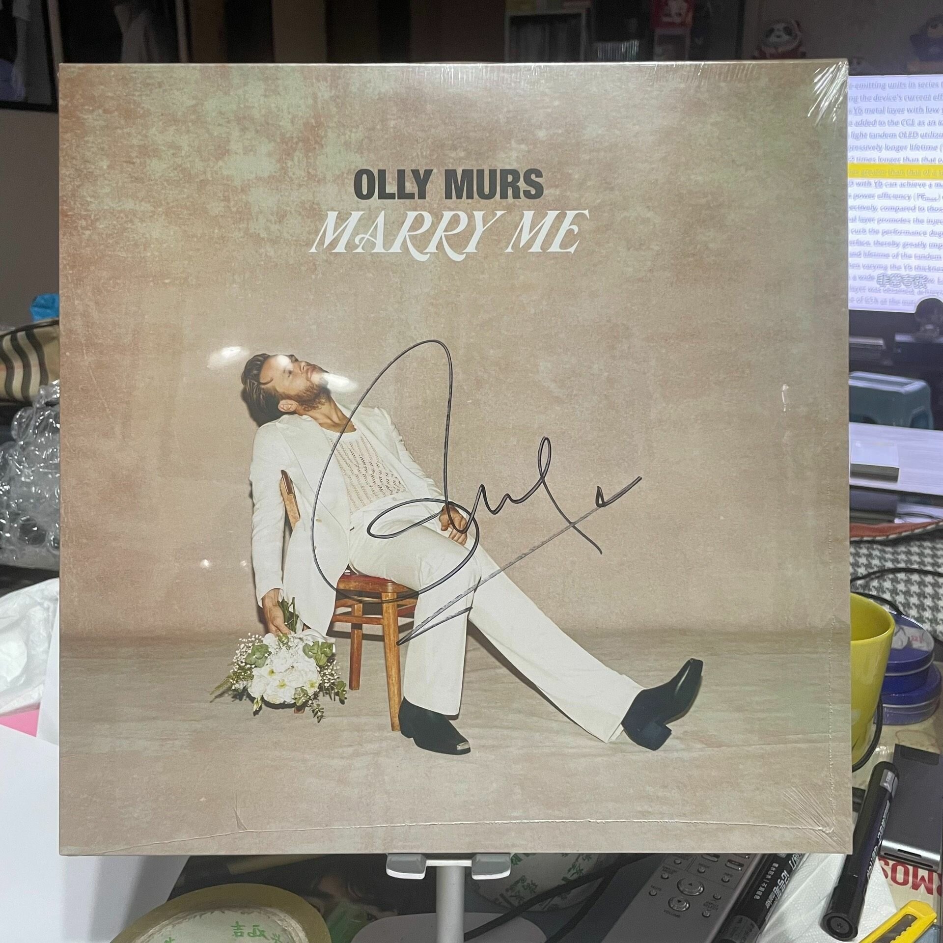 Виниловая пластинка Olly Murs, signed vinyl, Marry Me