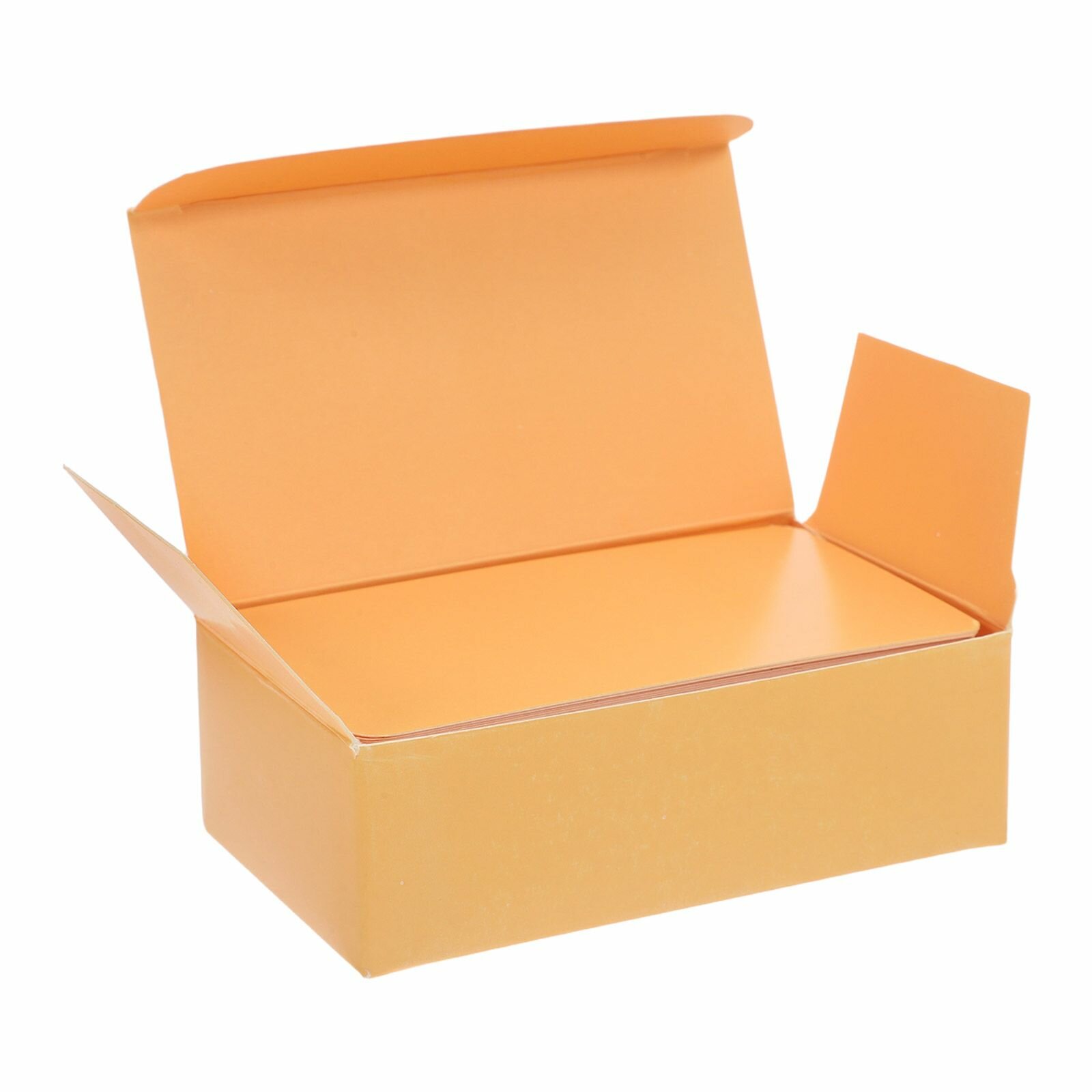 Набор оранжевых бумажных карточек с закруглёнными углами для изучения английских слов, 100 штук