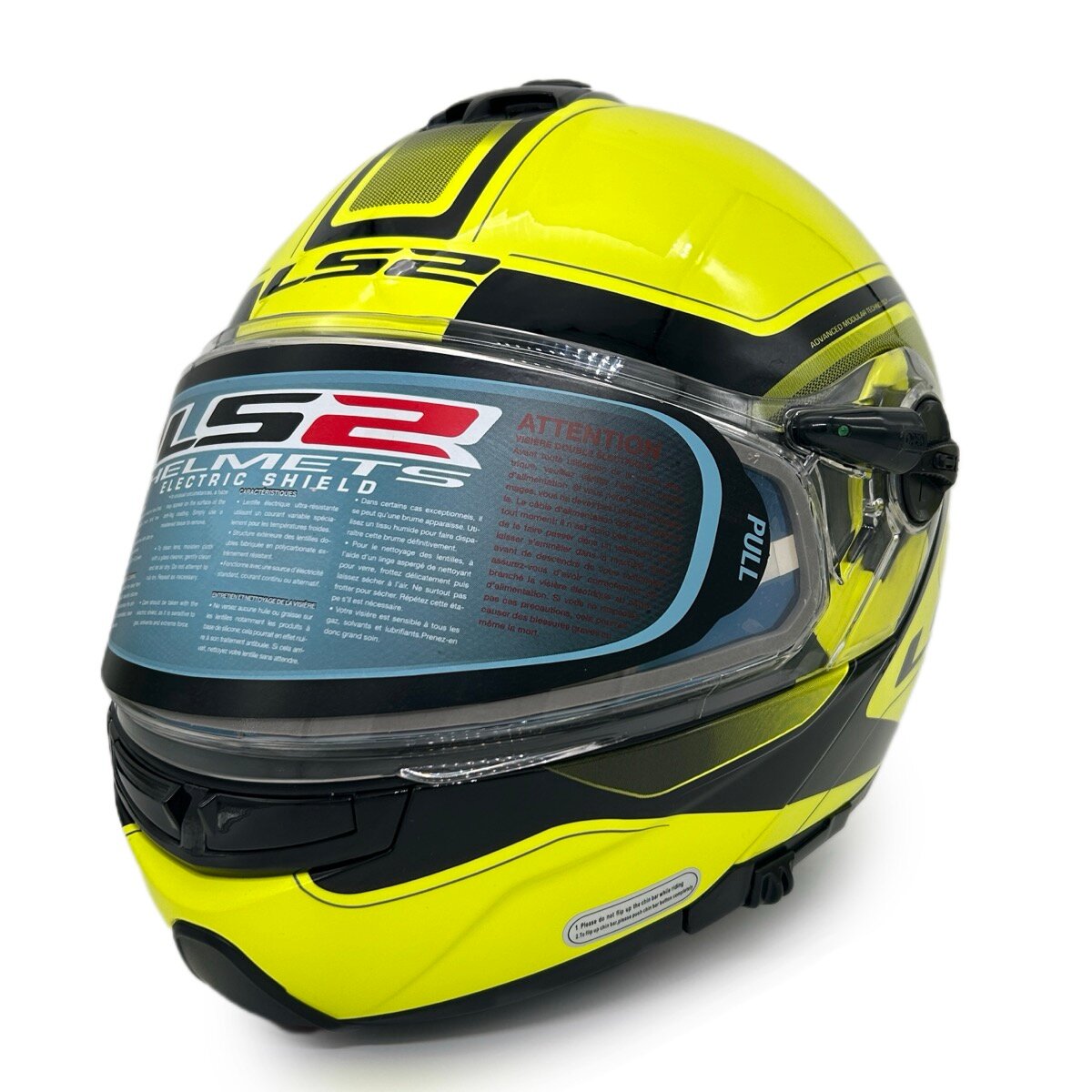 Шлем для снегохода LS2 FF325 STROBE ELECTRIC SNOW CIVIK yellow-black (ЭП). L. Желтый-черный