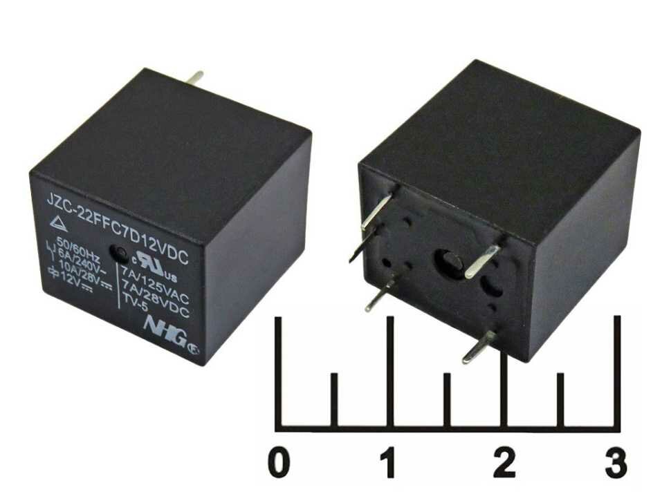 Реле =12V 6A/240V JZC-22FFC7L12VDC