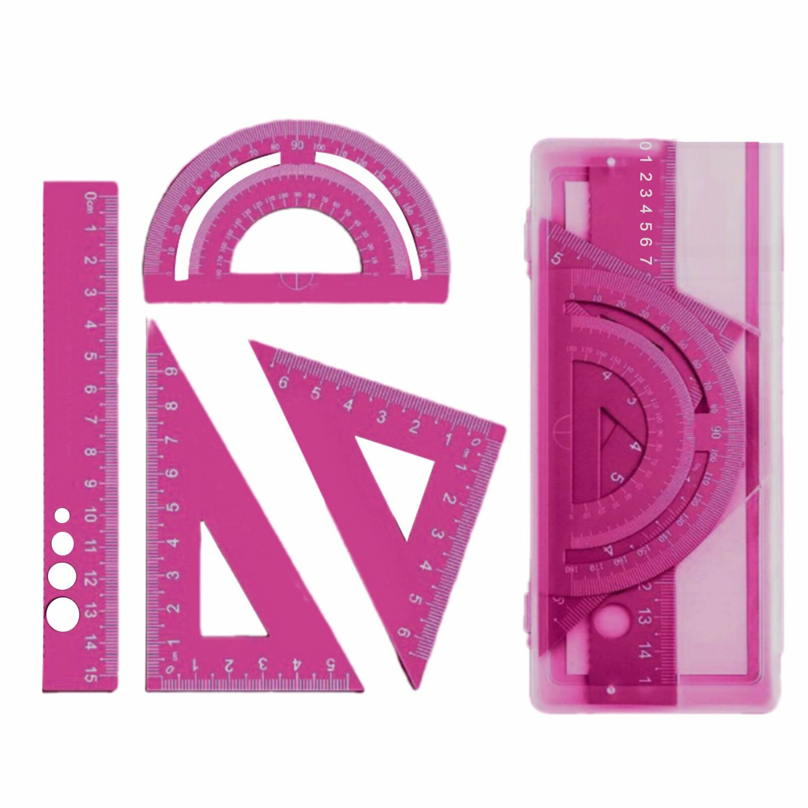 Премиальный набор металлических линеек 4 шт для точных измерений в школе