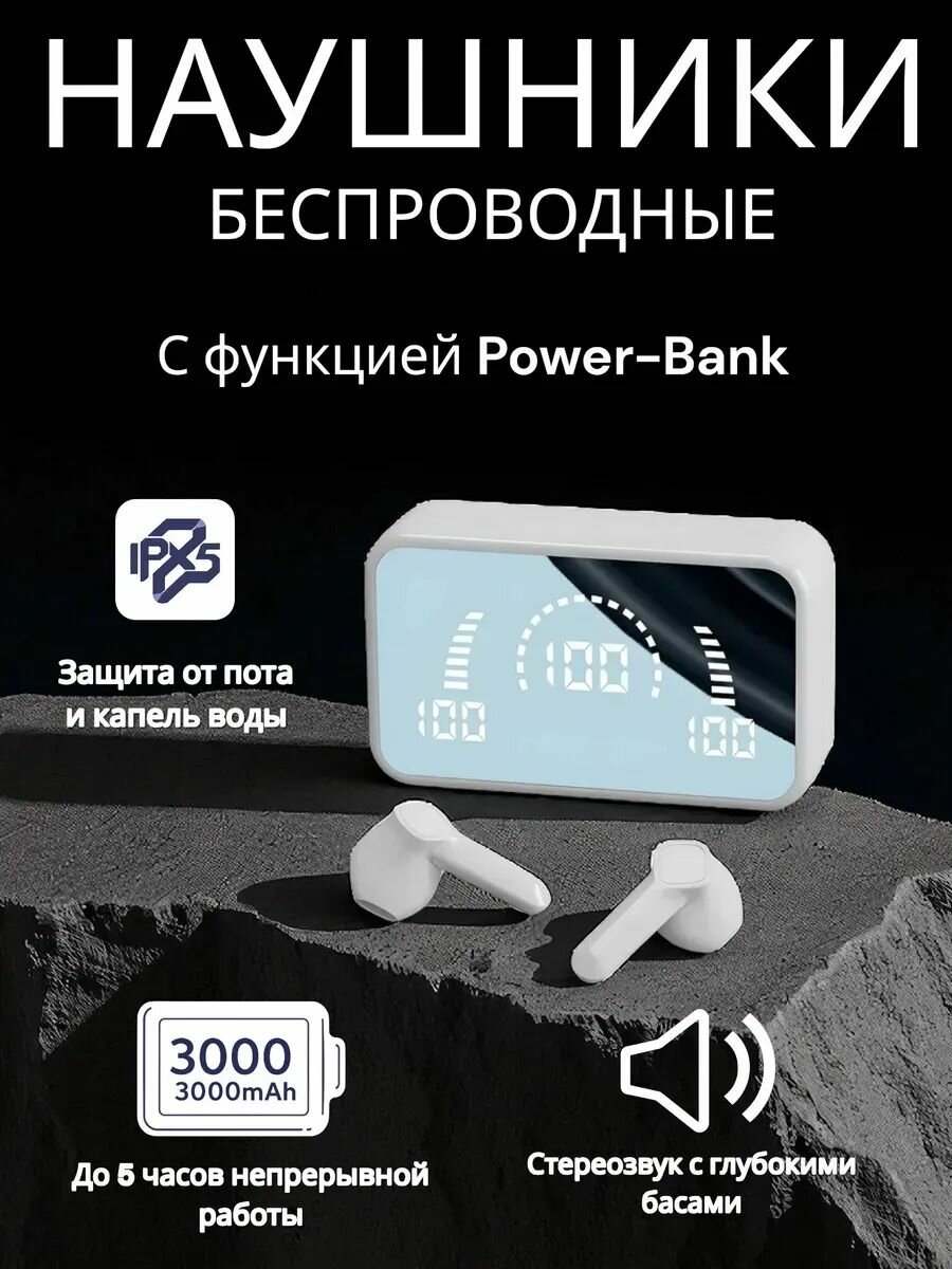 Наушники, беспроводные, внутриканальные, сенсорное управление, шумоподавление, BT 5.3
