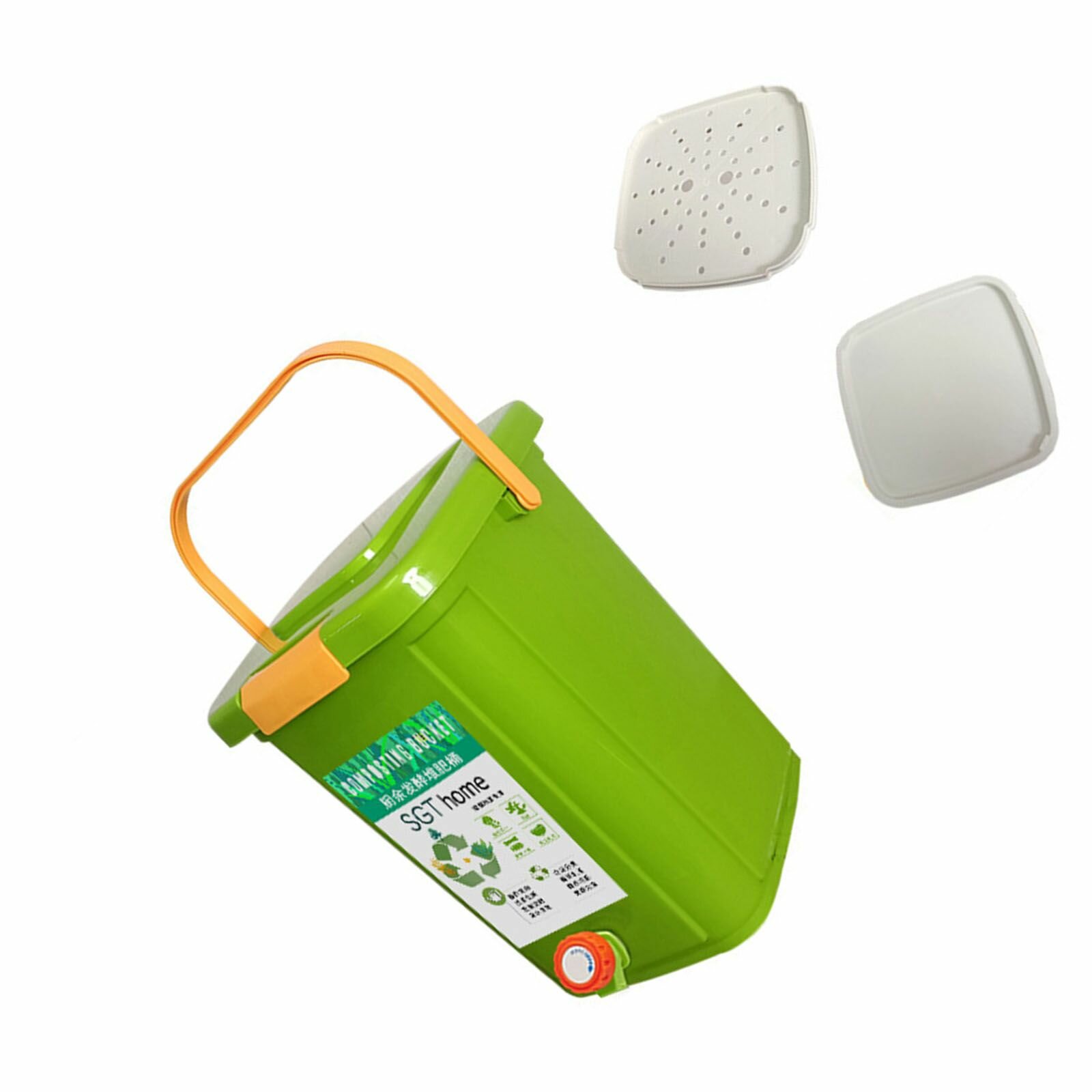 Большой контейнер для гумуса 20 л с усиленной вентиляцией быстрого гниения отходов