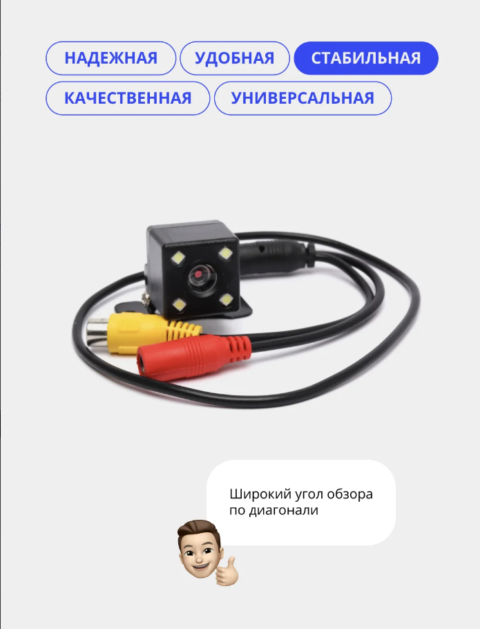 Камера заднего вида универсальная