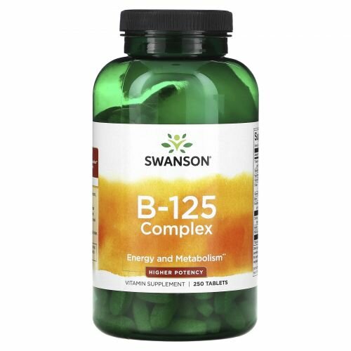 SWANSON Vit B125 Комплекс-Higher Pot, 100 таблеток , повышает тонус, укрепляет иммунитет