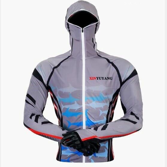 Джерси для рыбалки с капюшоном, UPF40, футболки и джерси для рыбалки и охоты, мужская