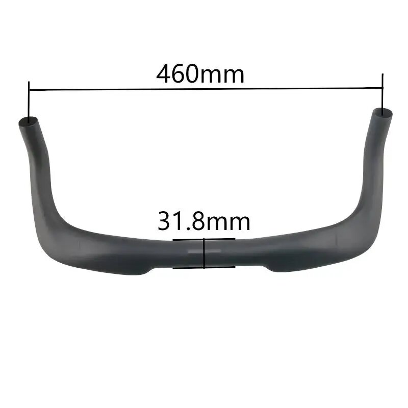 Руль TT карбоновый черный 460 мм, NO Logo matte