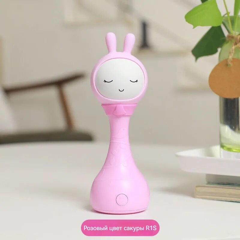 Интерактивная игрушка Smart Rabbit R1S. Музыкальная игрушка, подходящая для детей до одного года, создающая белый шум для новорожденных, розовый