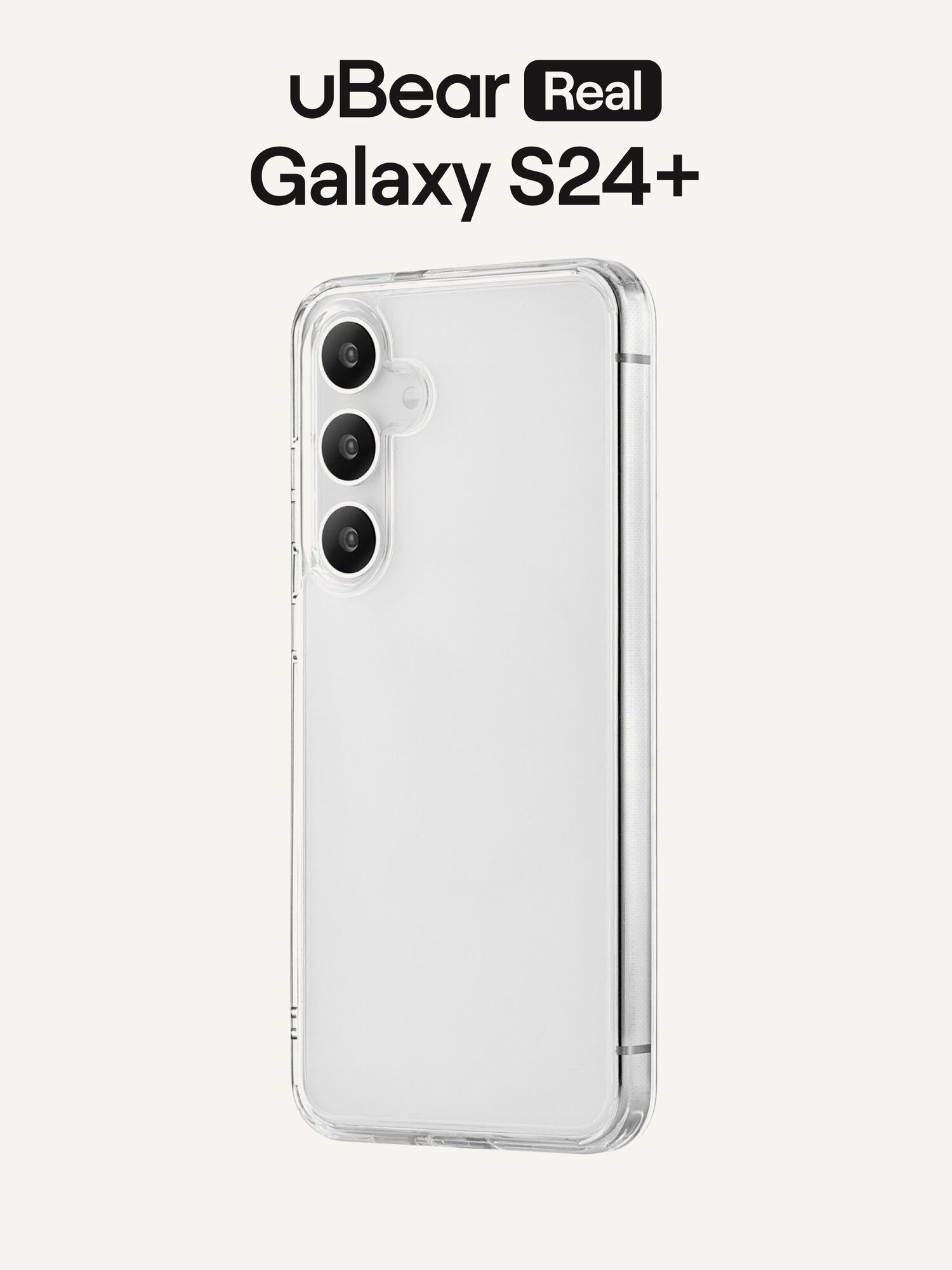 Чехол на Samsung Galaxy S24+ uBear Real Case, усиленный, прозрачный
