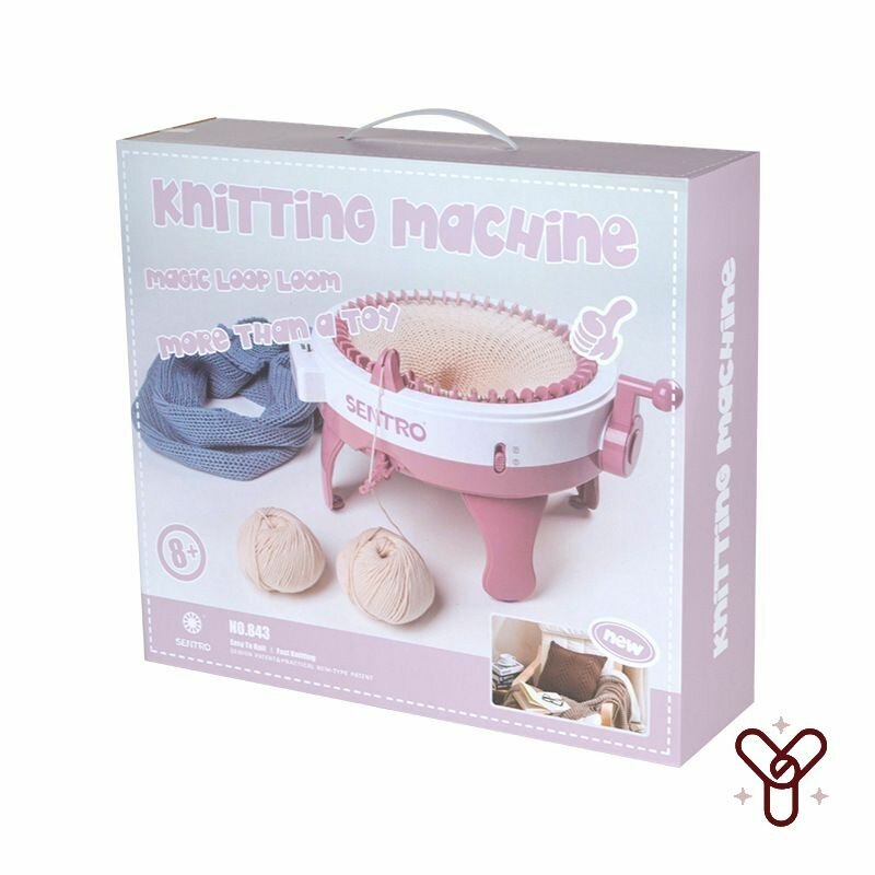 Машина для вязания 48 петель С 6 рулонами случайно окрашенных пряжей и 4 шерстяных шаровых фигур