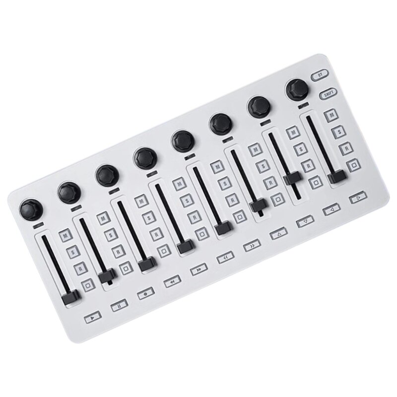 Беспроводной MIDI-контроллер С Отключением звука Микшера, USB Midi-Клавиатура Для Управления Микшерным Пультом, 43 Кнопки С Подсветкой, 8 Канальных Фейдеров