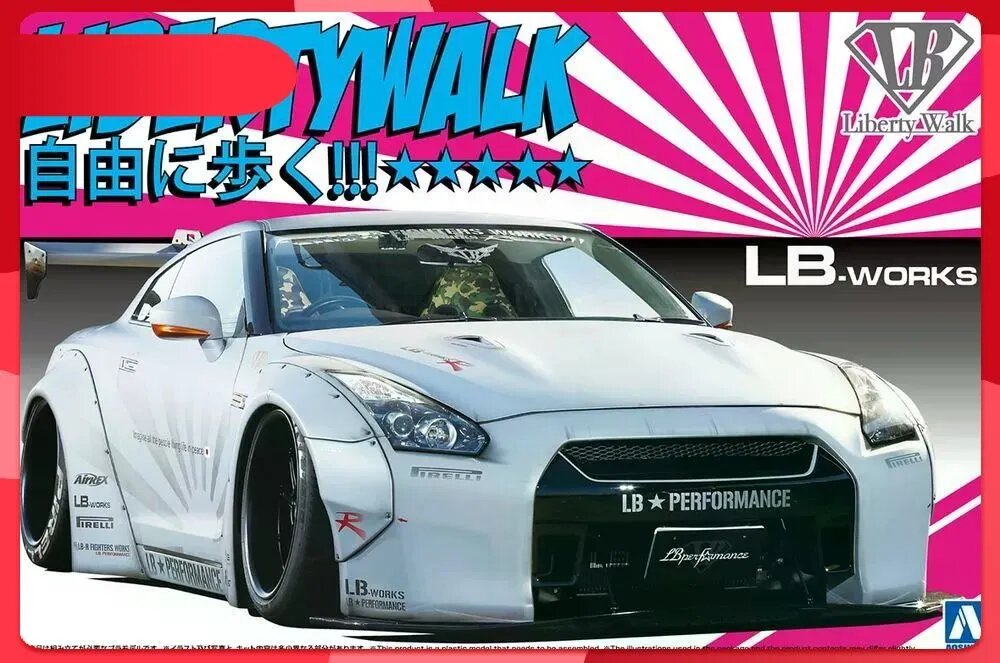 Сборная модель 1/24 LIBERTY WALK No.10 LB WORKS R35 GT-R Ver.2 Белый