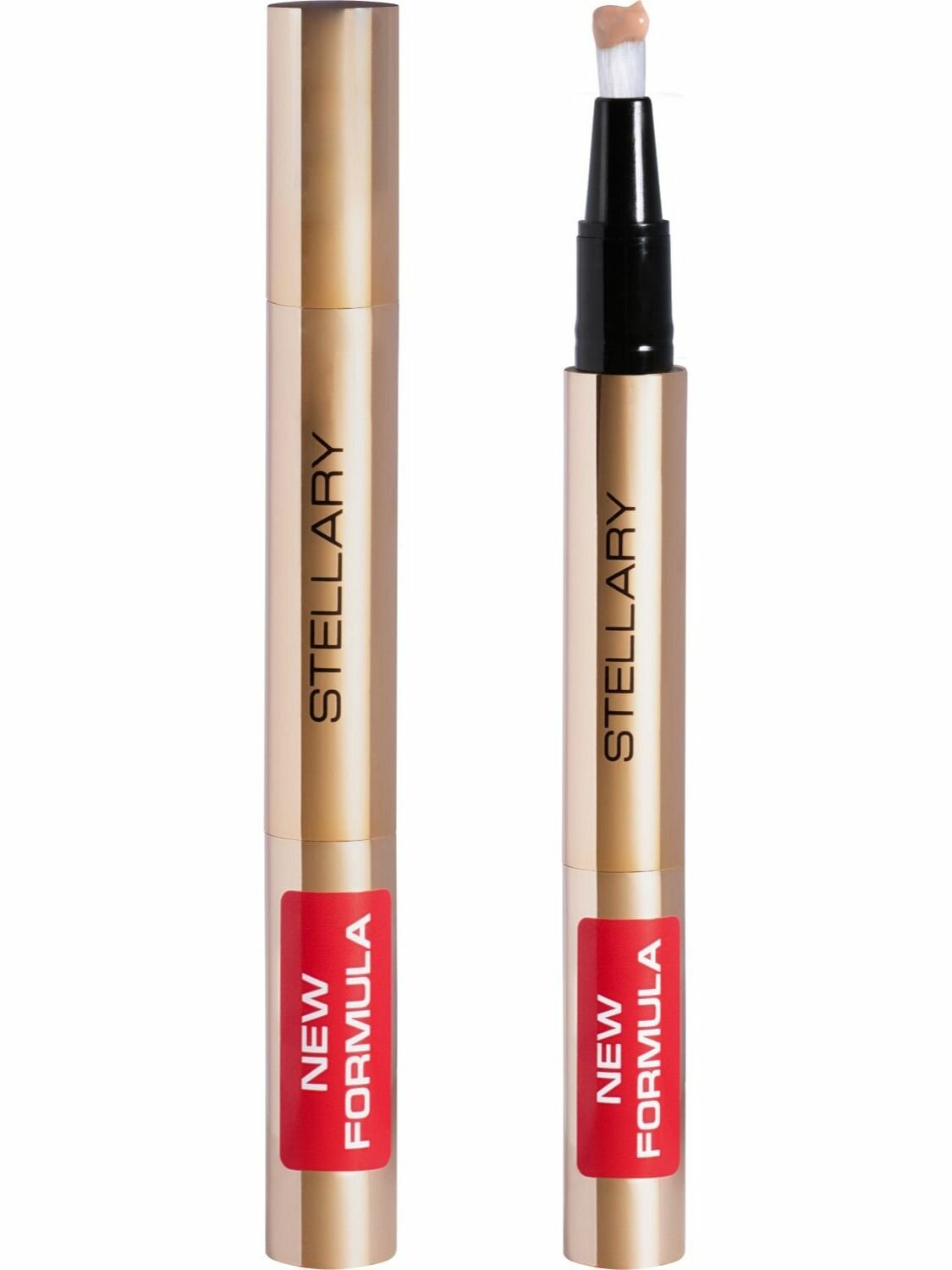 Stellary Консилер для глаз и лица 02 Бежевый Cream concealer с кисточкой - от темных кругов под глазами, кремовый корректор для лица и зоны вокруг глаз, 2 мл