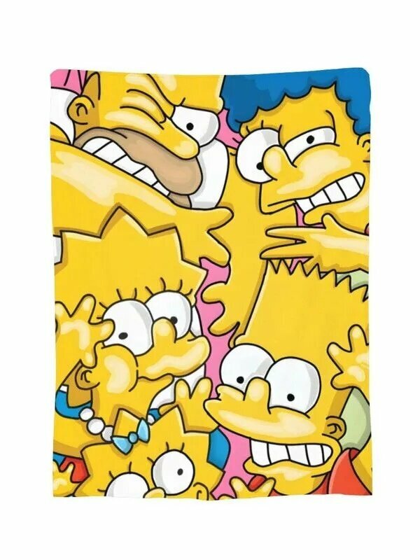 MXEB Плед Simpsons Пледы Симпсоны , Фланель, 125 см х 100 см