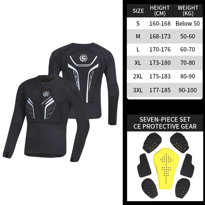 Мотокуртка SFK летняя дышащая с мягкими вставками, эластичная, облегающая, с защитой CE, XXL