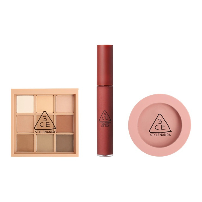 Набор теней для век, жидкая помада и румяна женский 3CE, 5697118