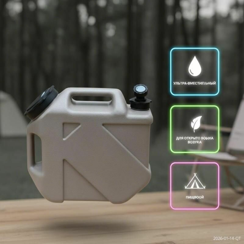 Канистра для воды пищевая 20 л, походная для кемпинга и автомобиля