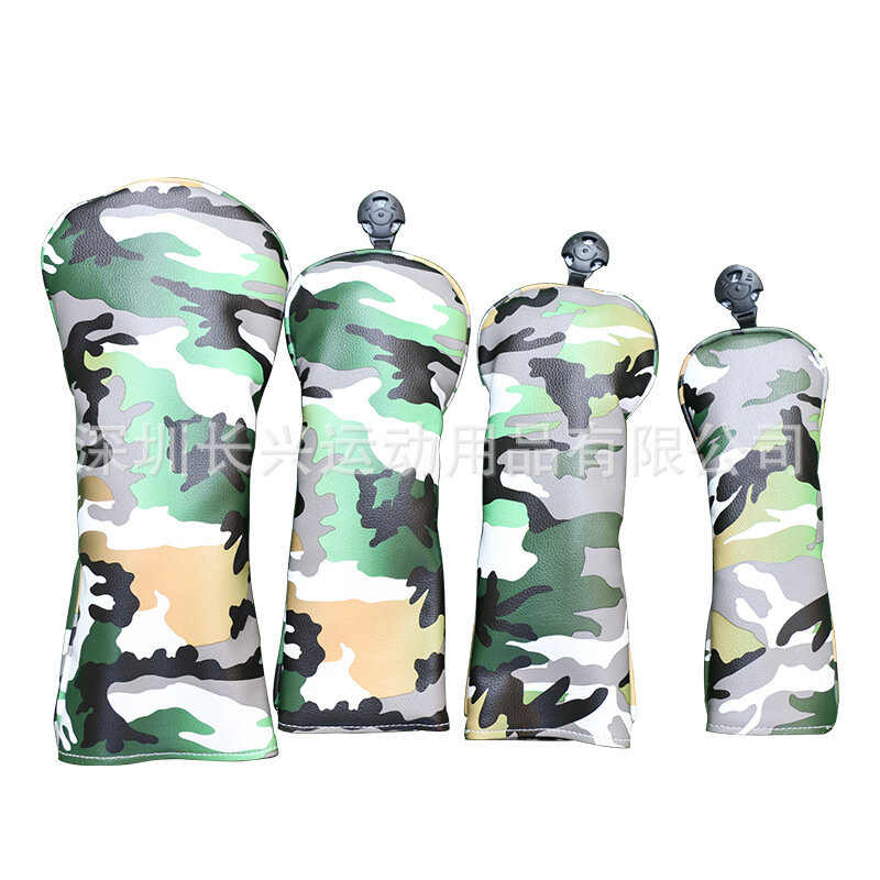 Чехлы для клюшек для гольфа, деревянные чехлы для клюшек, камуфляжные чехлы для головок клюшек, комплект защитных чехлов.