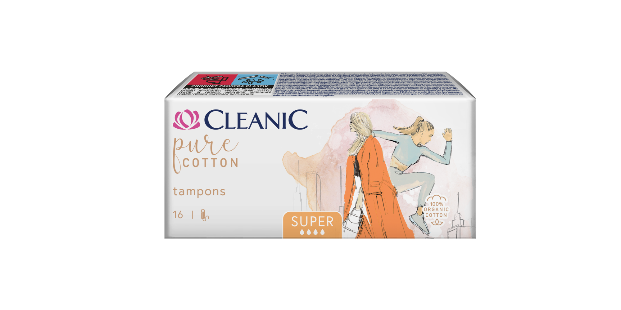 Тампоны Cleanic Pure Cotton Super 16 шт