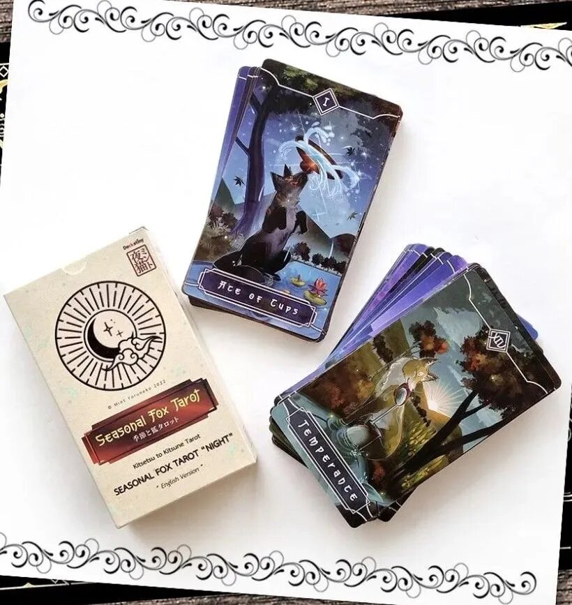 Карты Таро Сезонное Таро Лисы - Seasonal Fox Tarot 12*7см, для гаданий