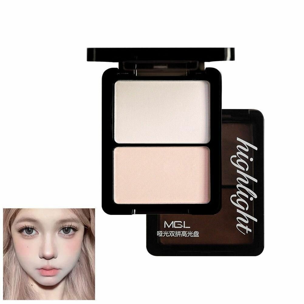 Палитра матовых двухцветных хайлайтеров MGL - естественное осветление