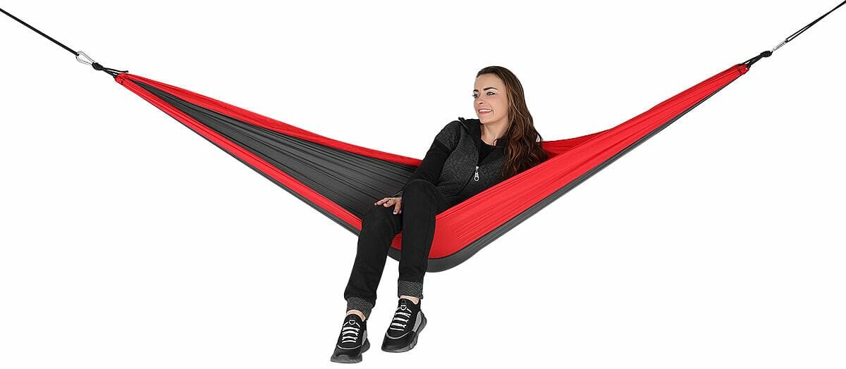 DECATHLON Гамак туристический Enero Camp 270x140 см, красный/черный