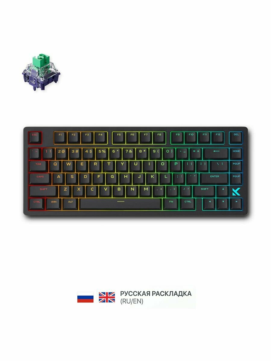 Проводная механическая клавиатура Mchose Jet 75, 75%, цвет Black, магнитные переключатели Kailh Magnetic God Switch