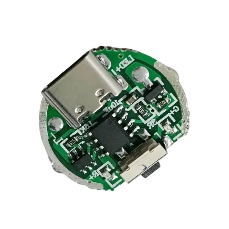 Плата Драйвера Фонарика DIY Переключатели Печатной Платы и Встроенная Зарядка USB C Для светодиодных Шариков Мощностью 6-10 Вт С несколькими Защитами